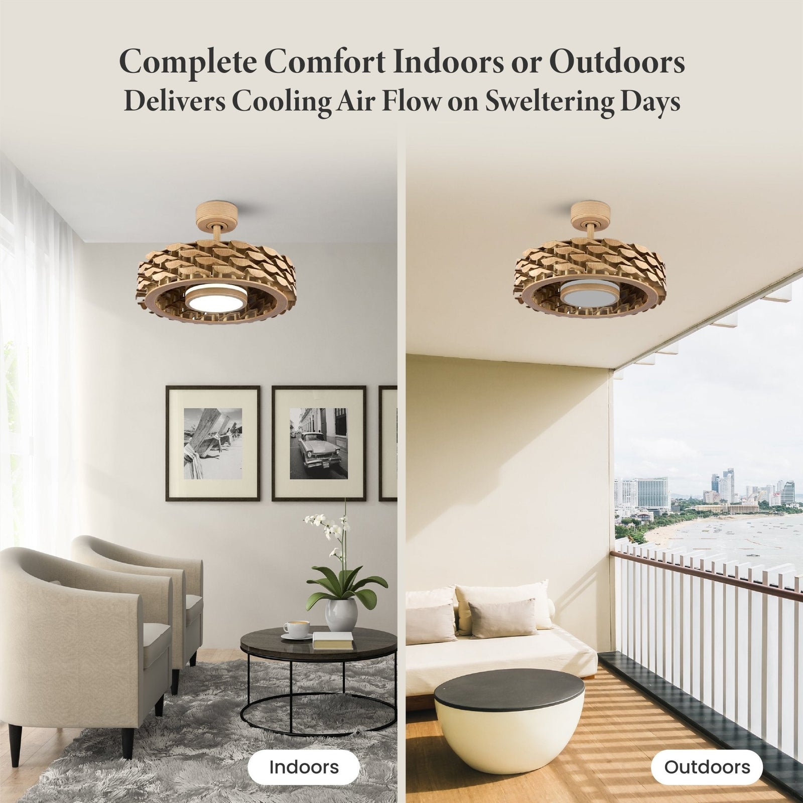 ᐅ LUMIO Bladeless Ceiling Fan, 6 Speeds with Dimmable LED Light buy for ...