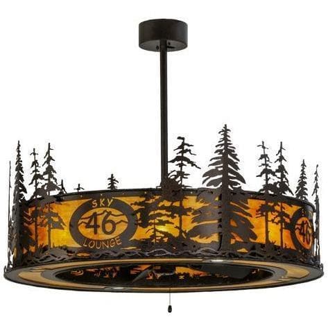 ᐅ Meyda Tiffany 45"W Tall Pines Custom Logo Up and Downlight LED ...
